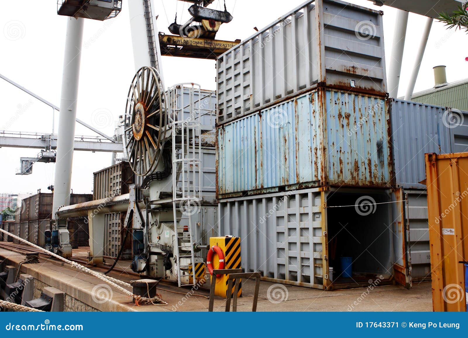 Cargo cranes at harbor stock image. Image of cargo, south - 17643371