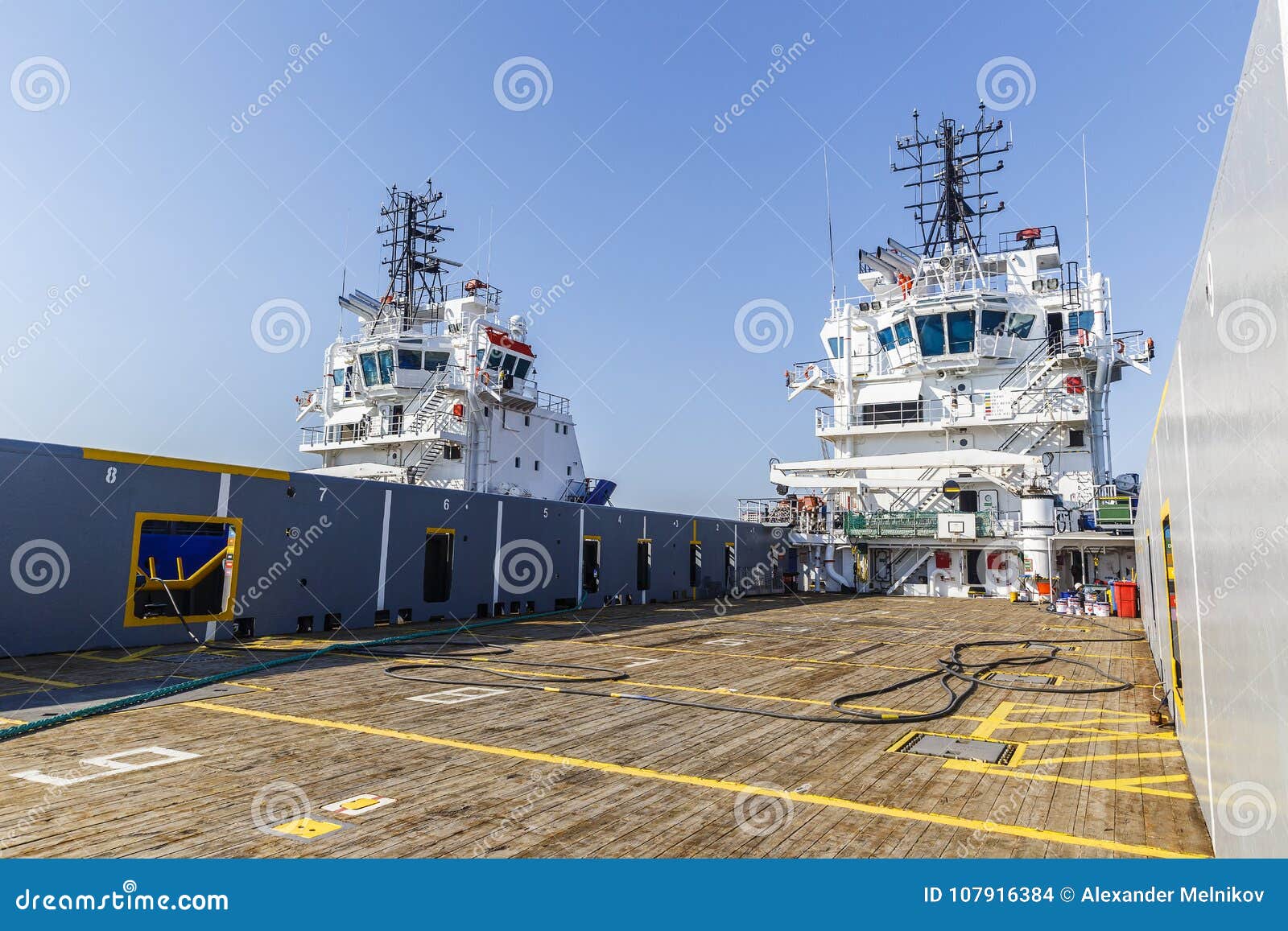 Cargo deck of the ship stock photo. Image of rope, freight - 107916384