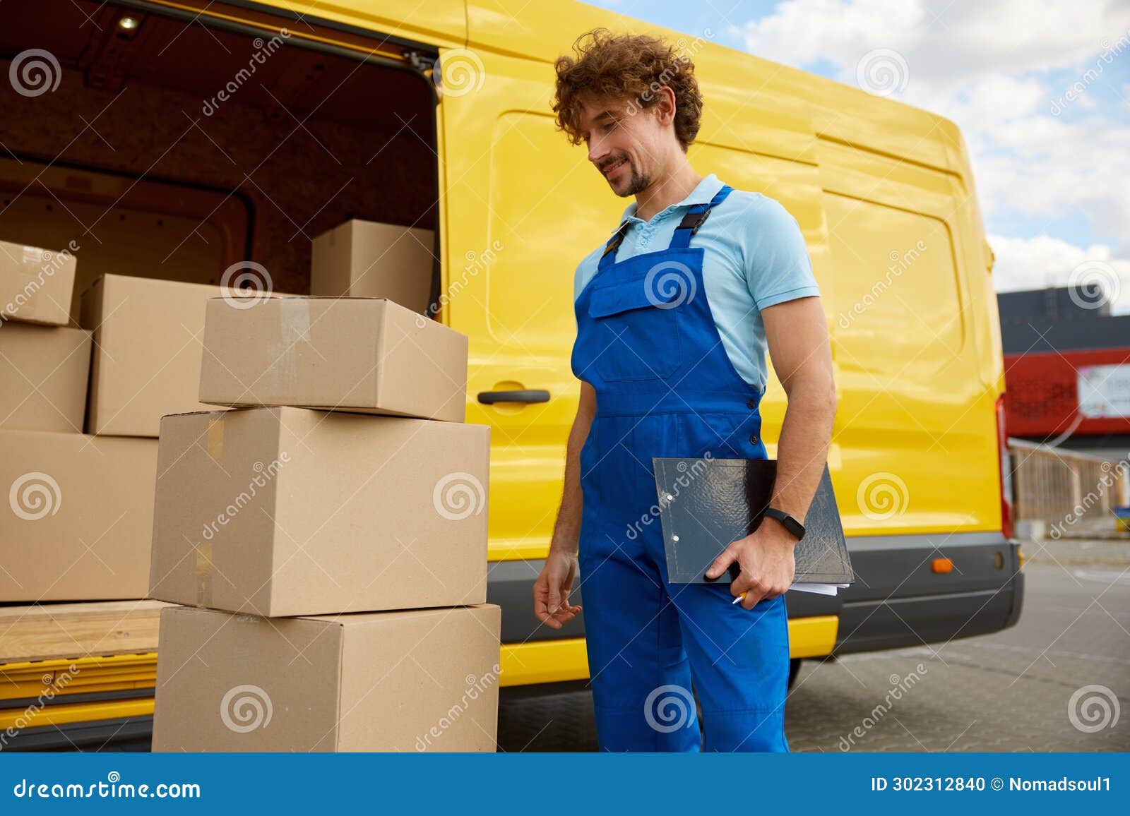 Cargo Delivery Service Providing by Professional Courier Standing by ...