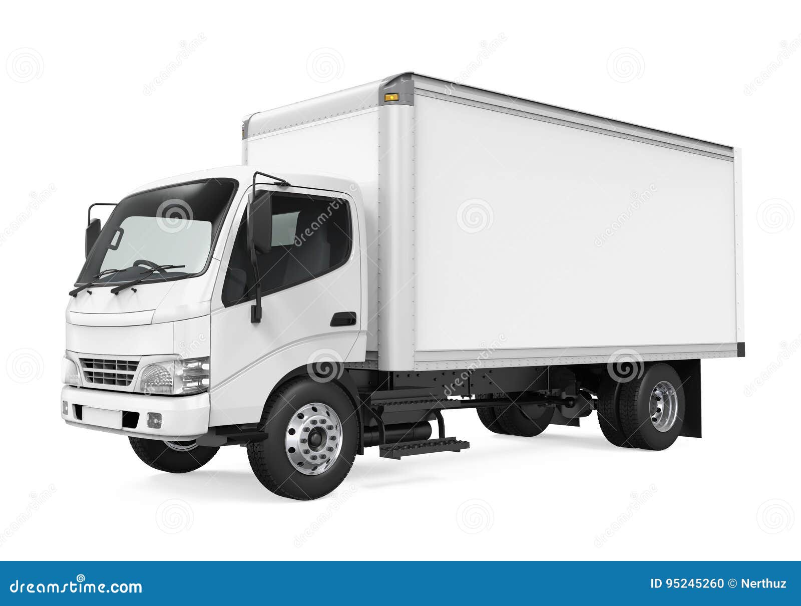 Delivery Truck In Side View. Logistic And Shipping Cargo Concept ...
