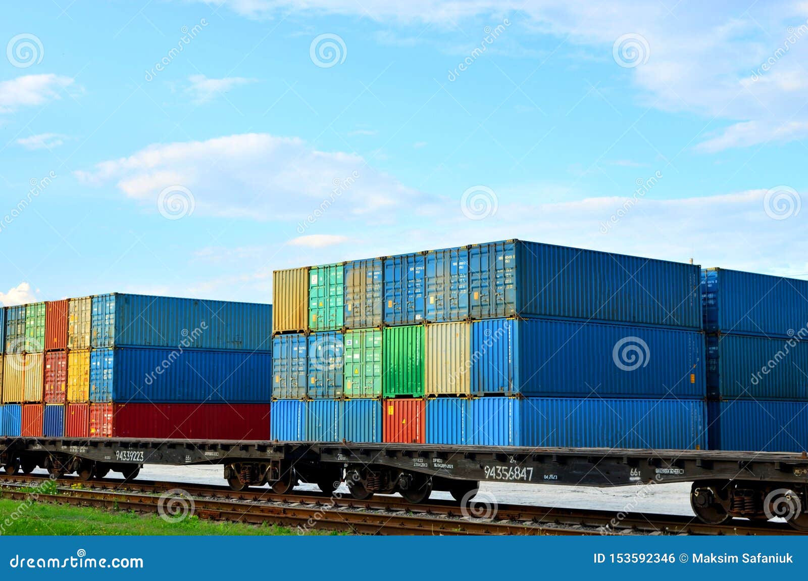 Cargo Dock Terminal with Sea Containers. Editorial Photo - Image of ...