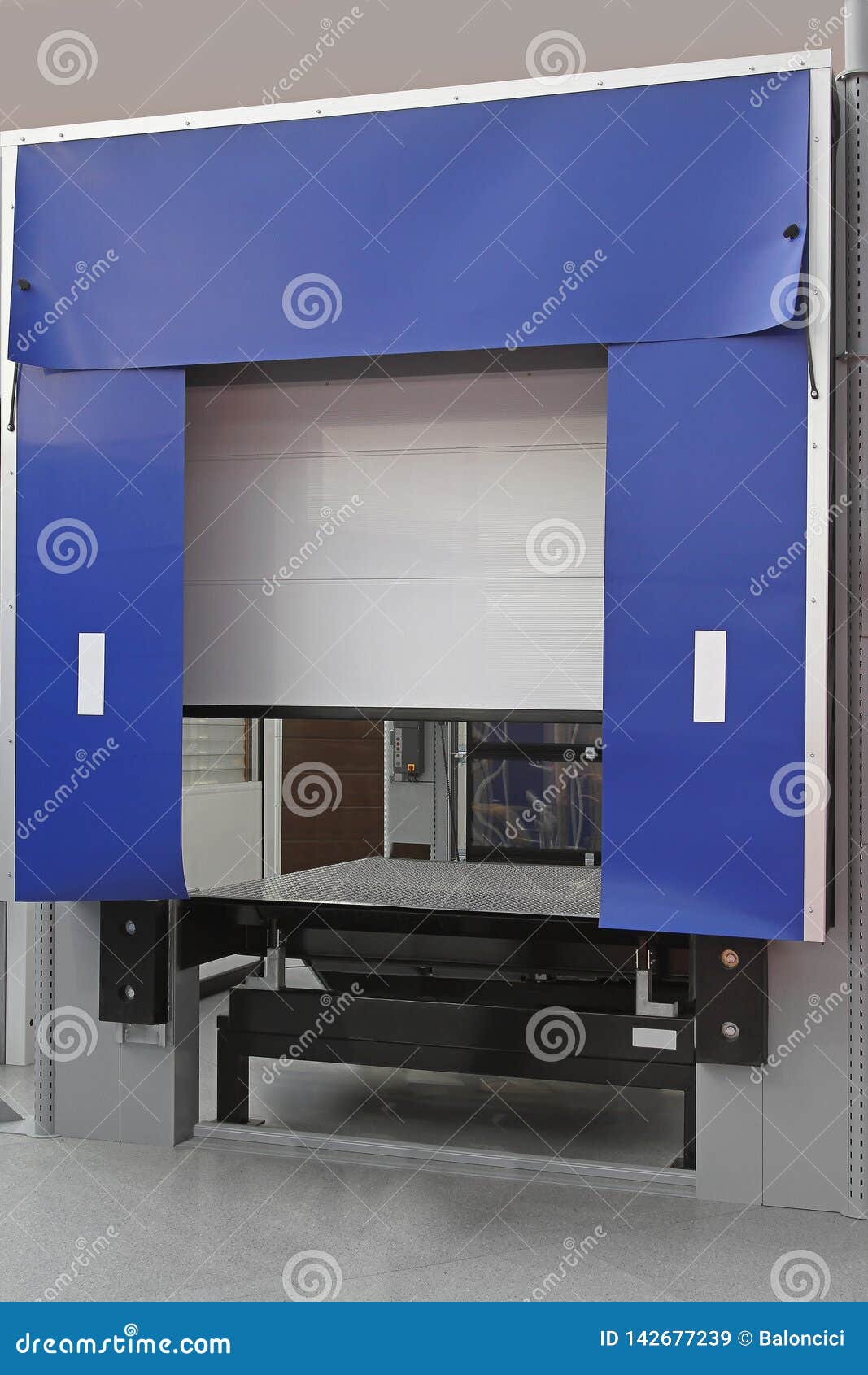Cargo Door stock image. Image of automated, blue, cargo - 142677239