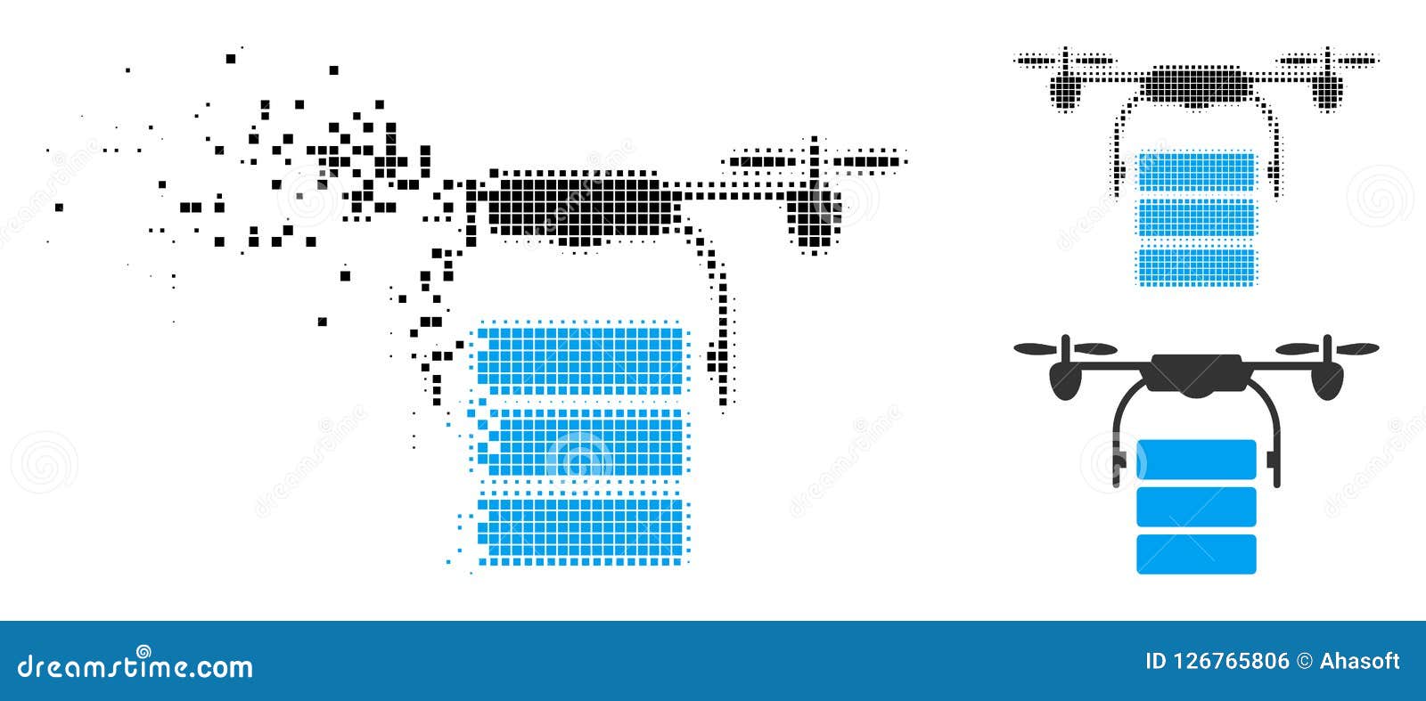 Fractured Dot Halftone Cargo Drone Icon Stock Vector - Illustration of ... Fractured Dot Halftone Cargo Drone Icon Stock Vector - Illustration of ...