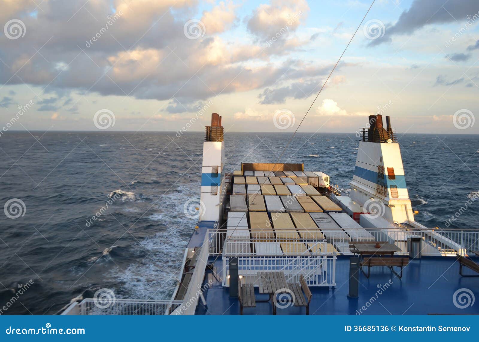 Cargo ferry. stock photo. Image of cloud, ocean, transport - 36685136