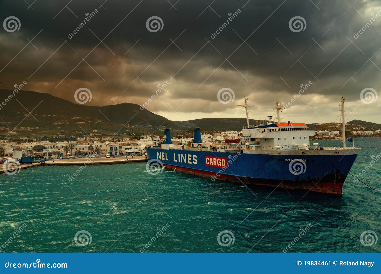 Cargo Ferry at Paros Island Editorial Photo - Image of ferry, greek ...