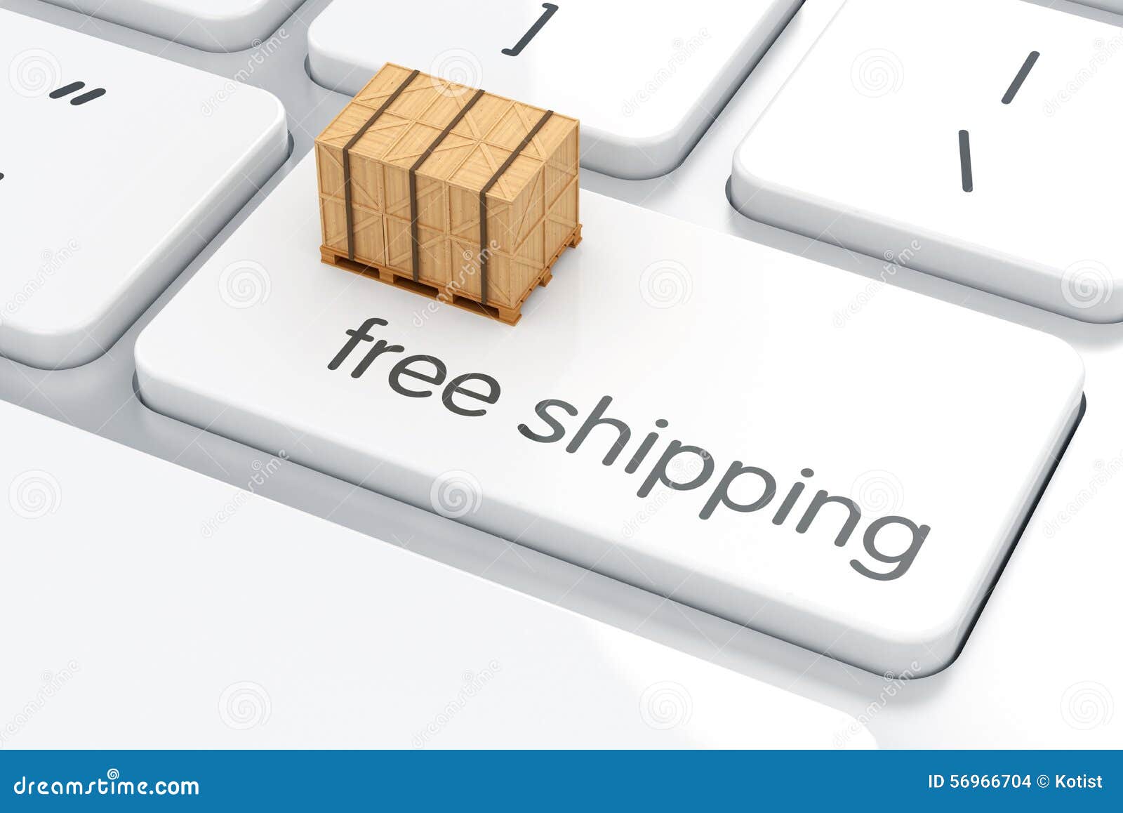 Cargo Free Shipping Concept Stock Illustration - Illustration of load ...