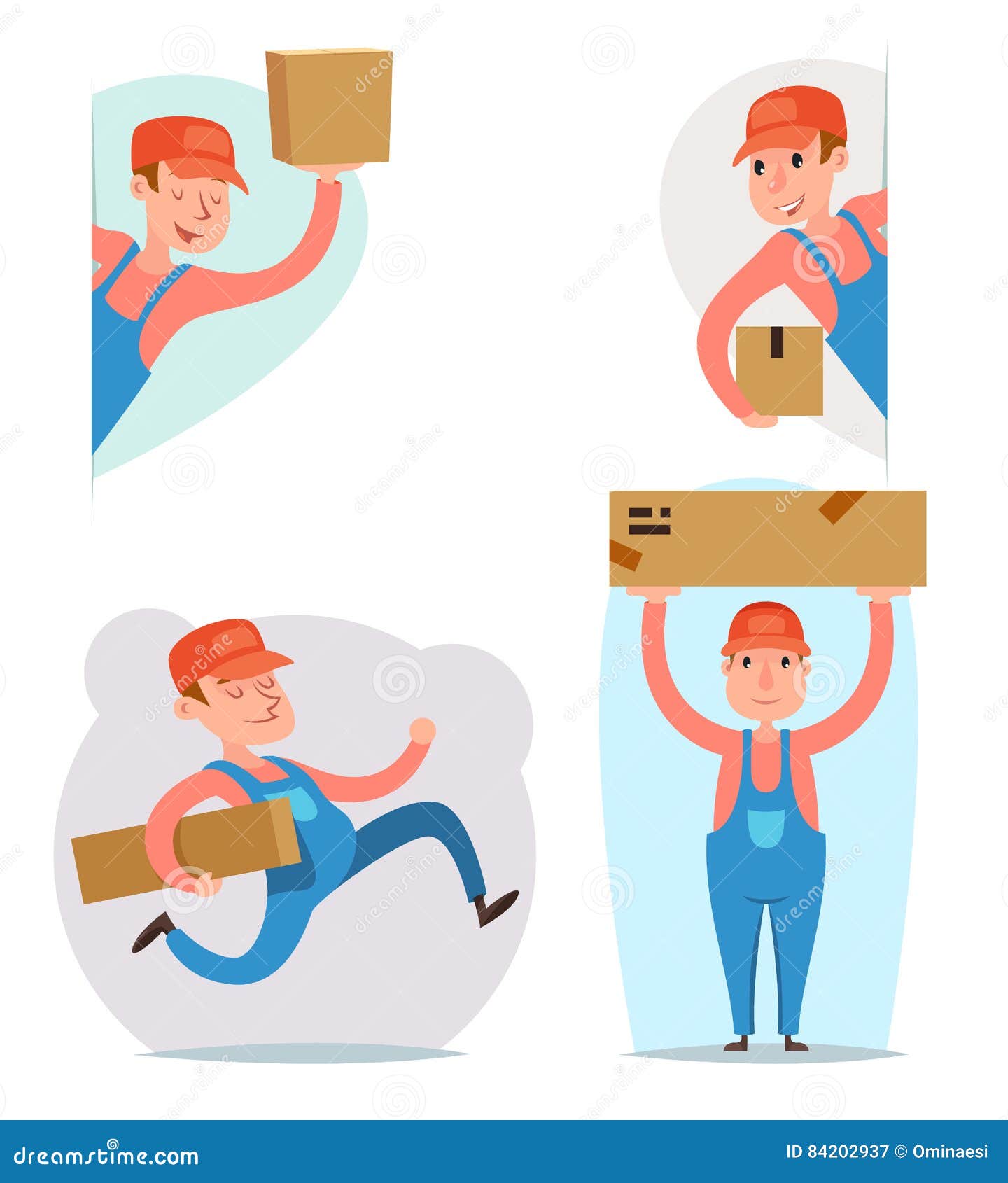 Cargo Freight Box Loading Delivery Shipment Loader Deliveryman ...