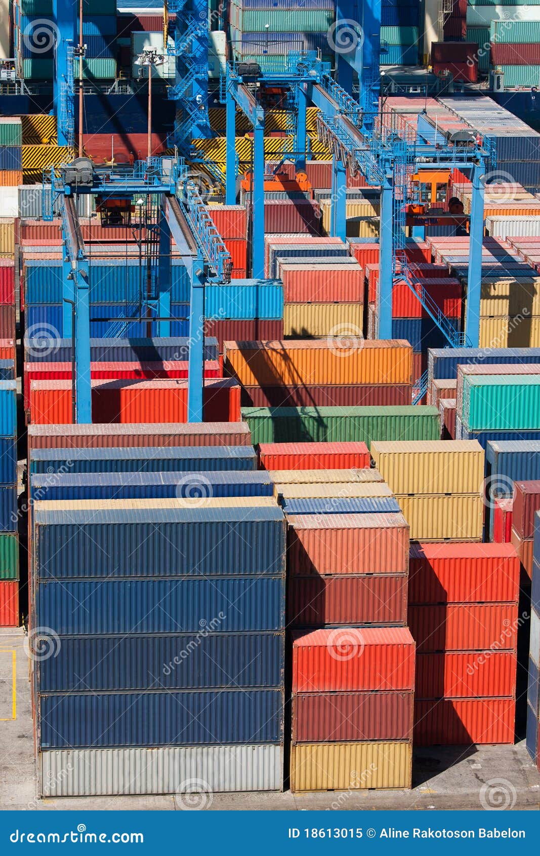 Cargo freight containers stock image. Image of dock, large - 18613015