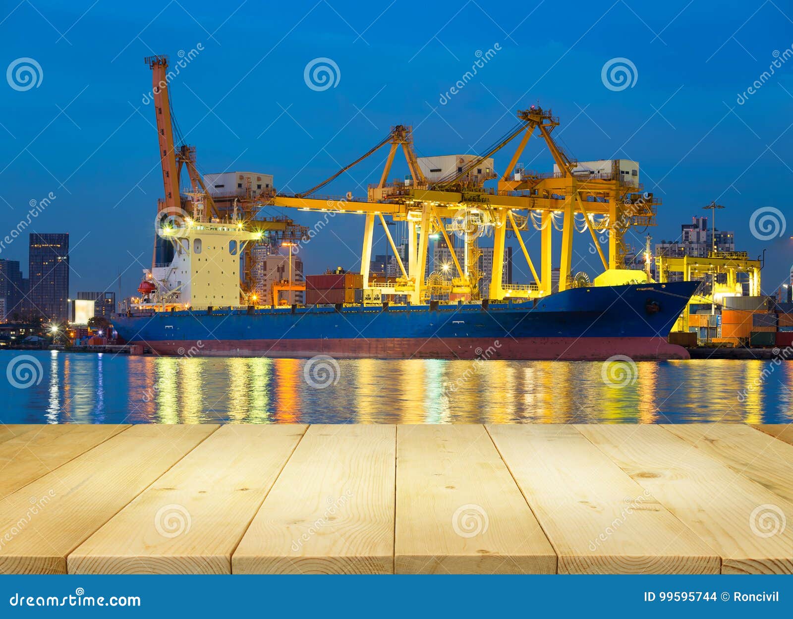 Cargo Ship Container stock photo. Image of international - 99595744