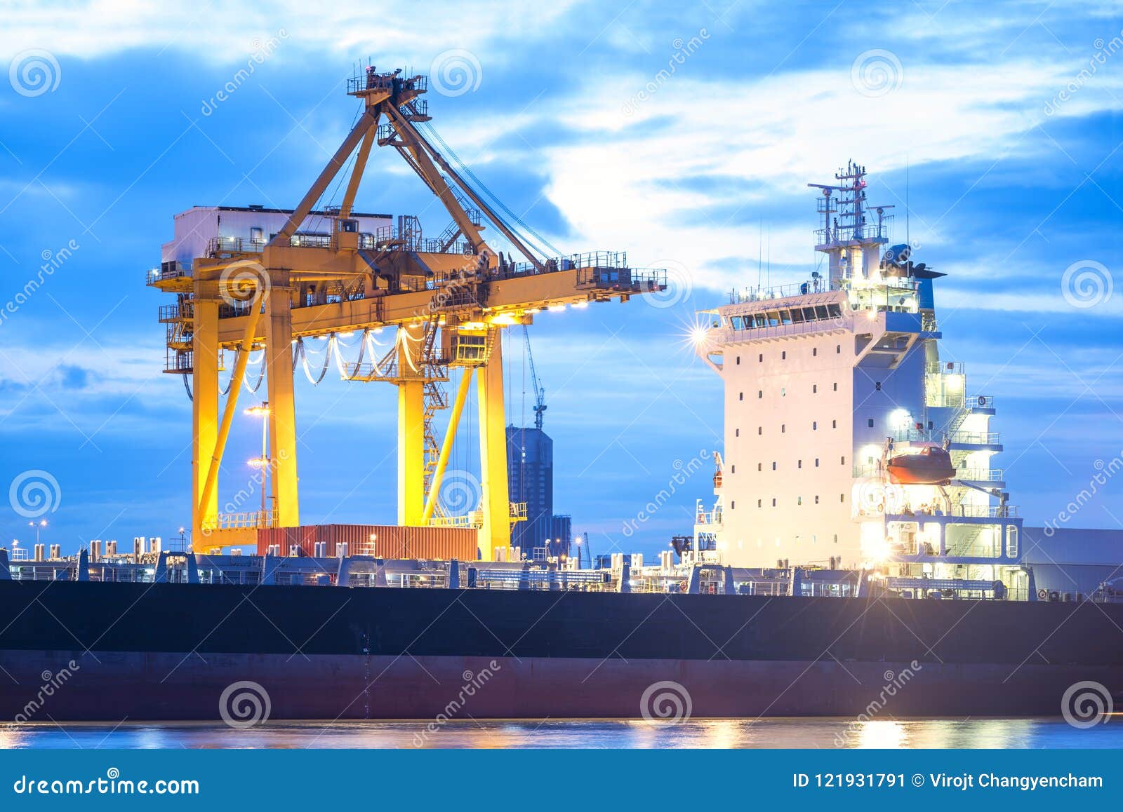 Cargo Freight Ship Industry and Transportation Concept Stock Image ...