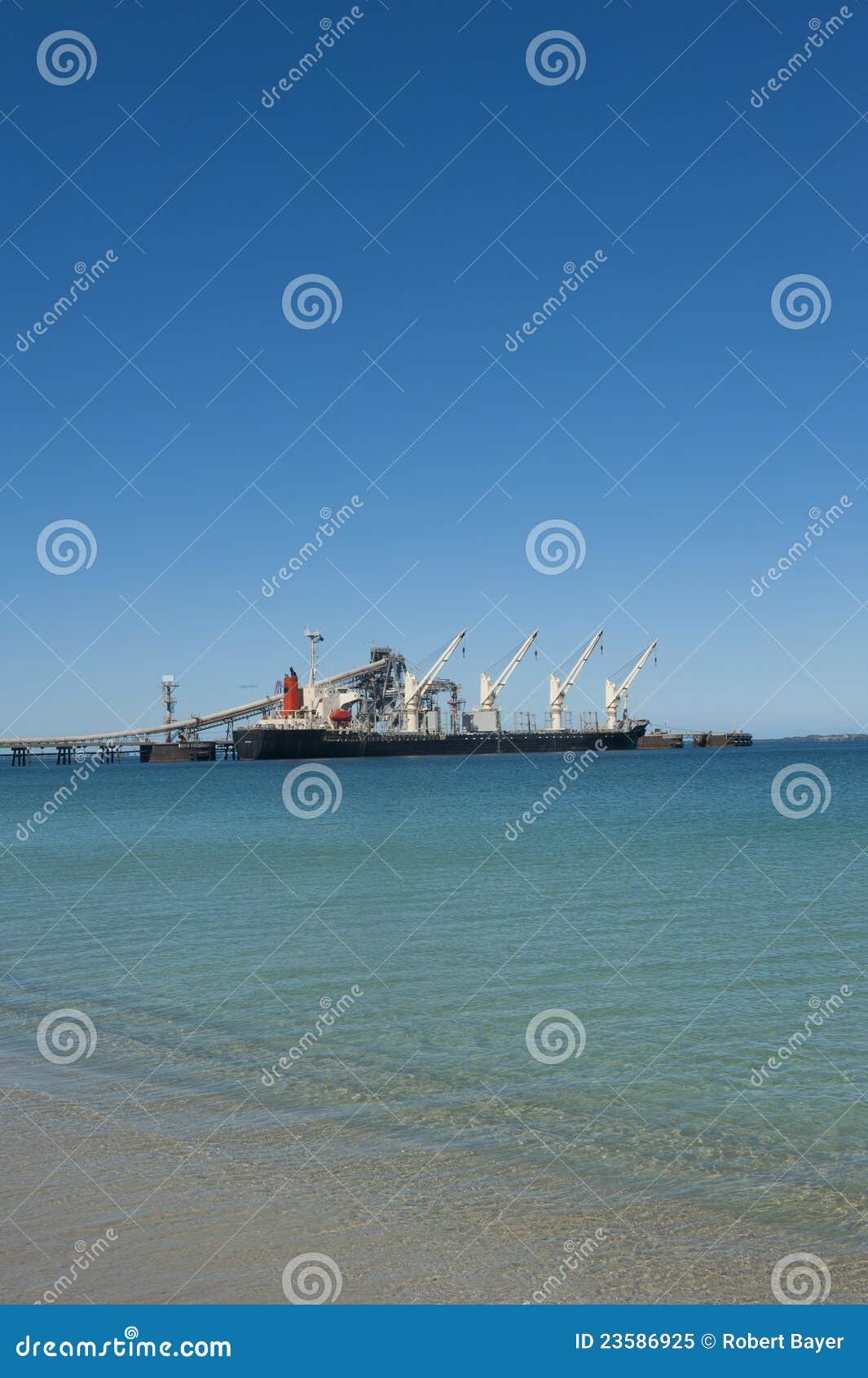 Cargo Freight Ship at Jetty Stock Image - Image of freight, cargo: 23586925