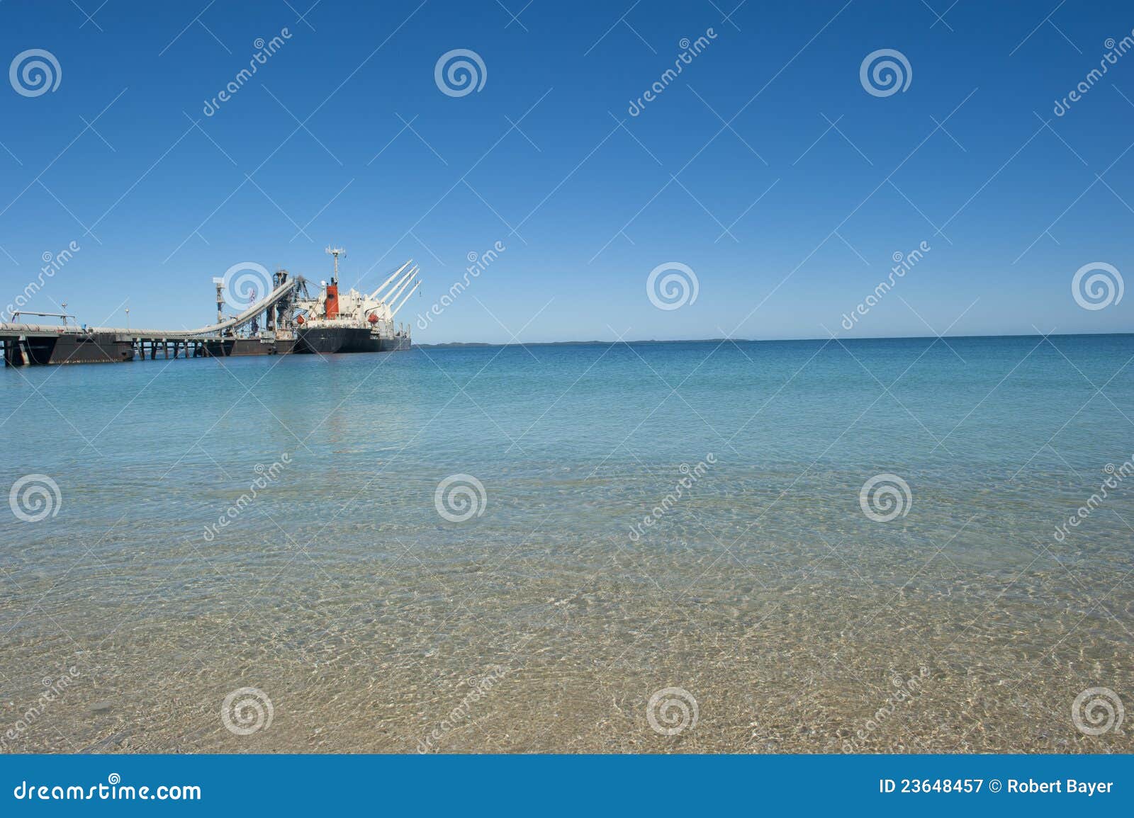 Cargo Freight Ship at Jetty Stock Image - Image of background ...