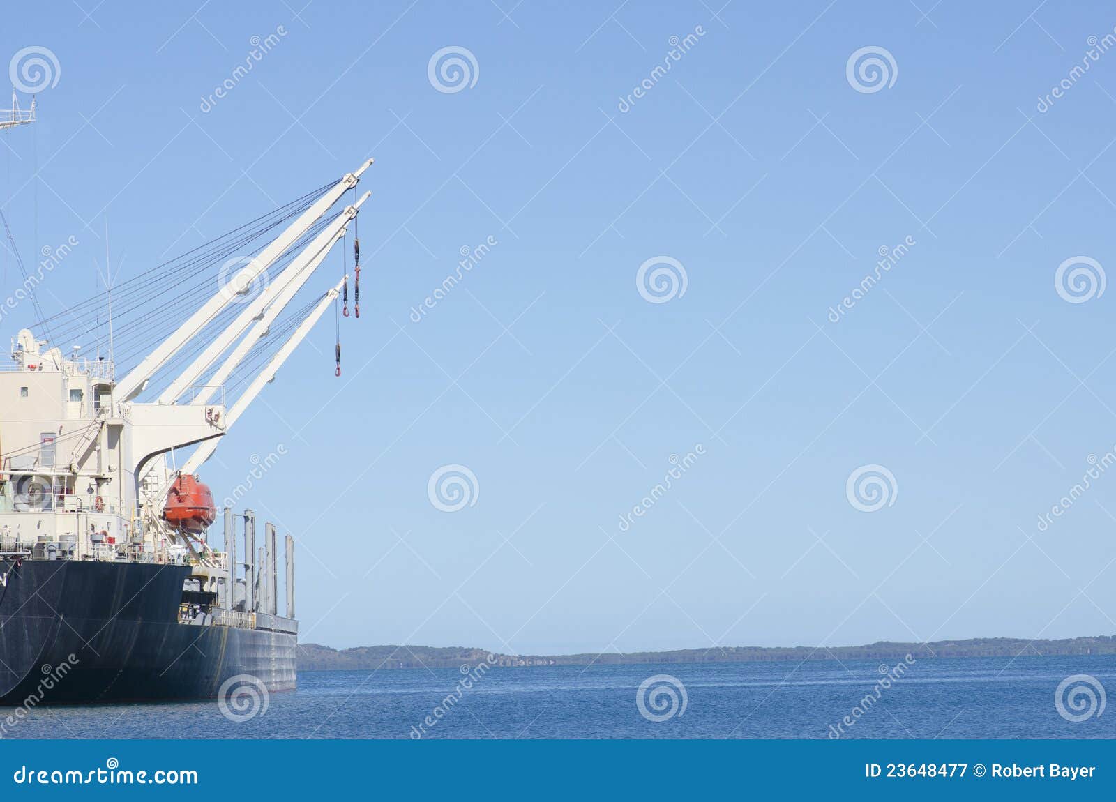 Cargo Freight Ship at Jetty Stock Image - Image of coal, harbour: 23648477