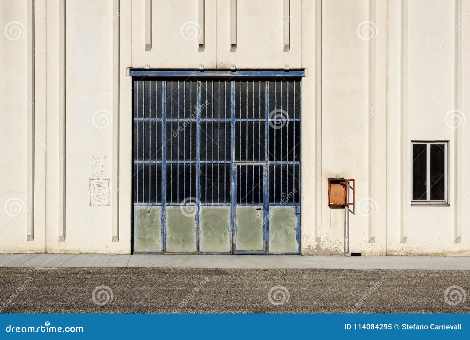 Cargo Gate of Industrial Warehouse. Industrial Door. View on the One ...