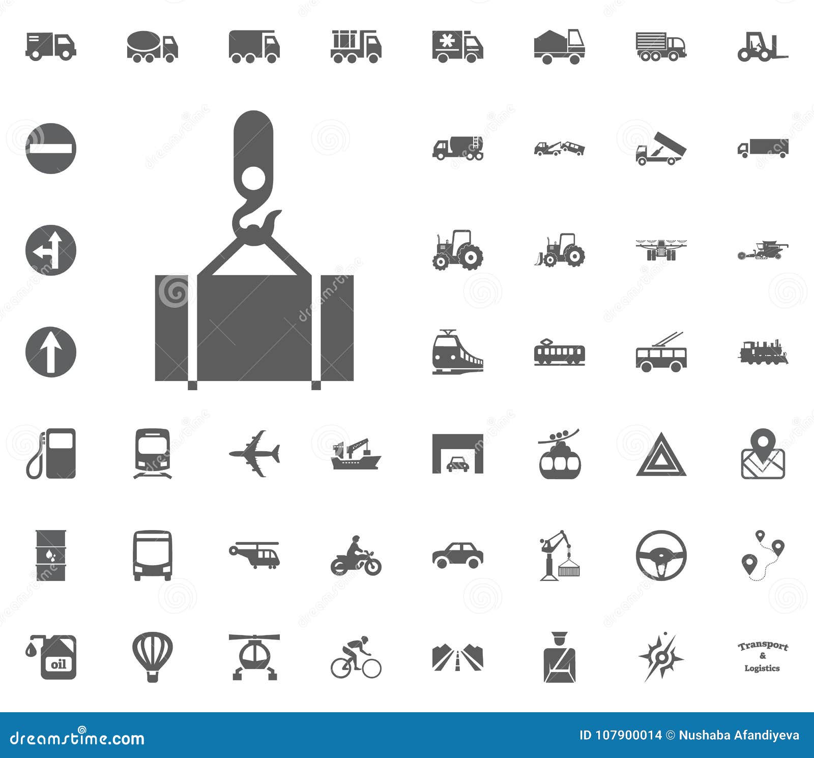 Cargo Goods Icon. Transport and Logistics Set Icons Stock Illustration ...