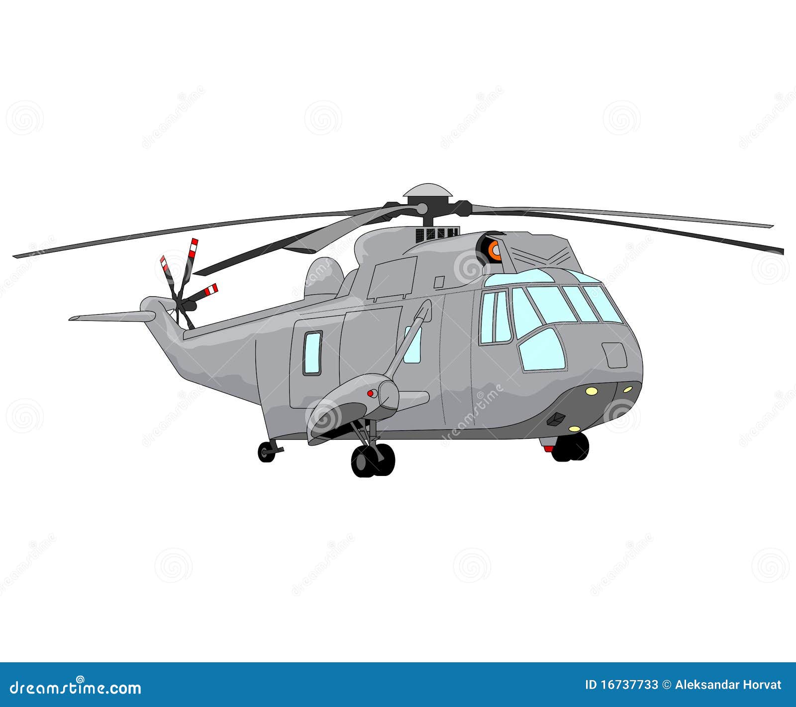 Cargo Helicopter Illustration Stock Vector - Illustration of engine ...