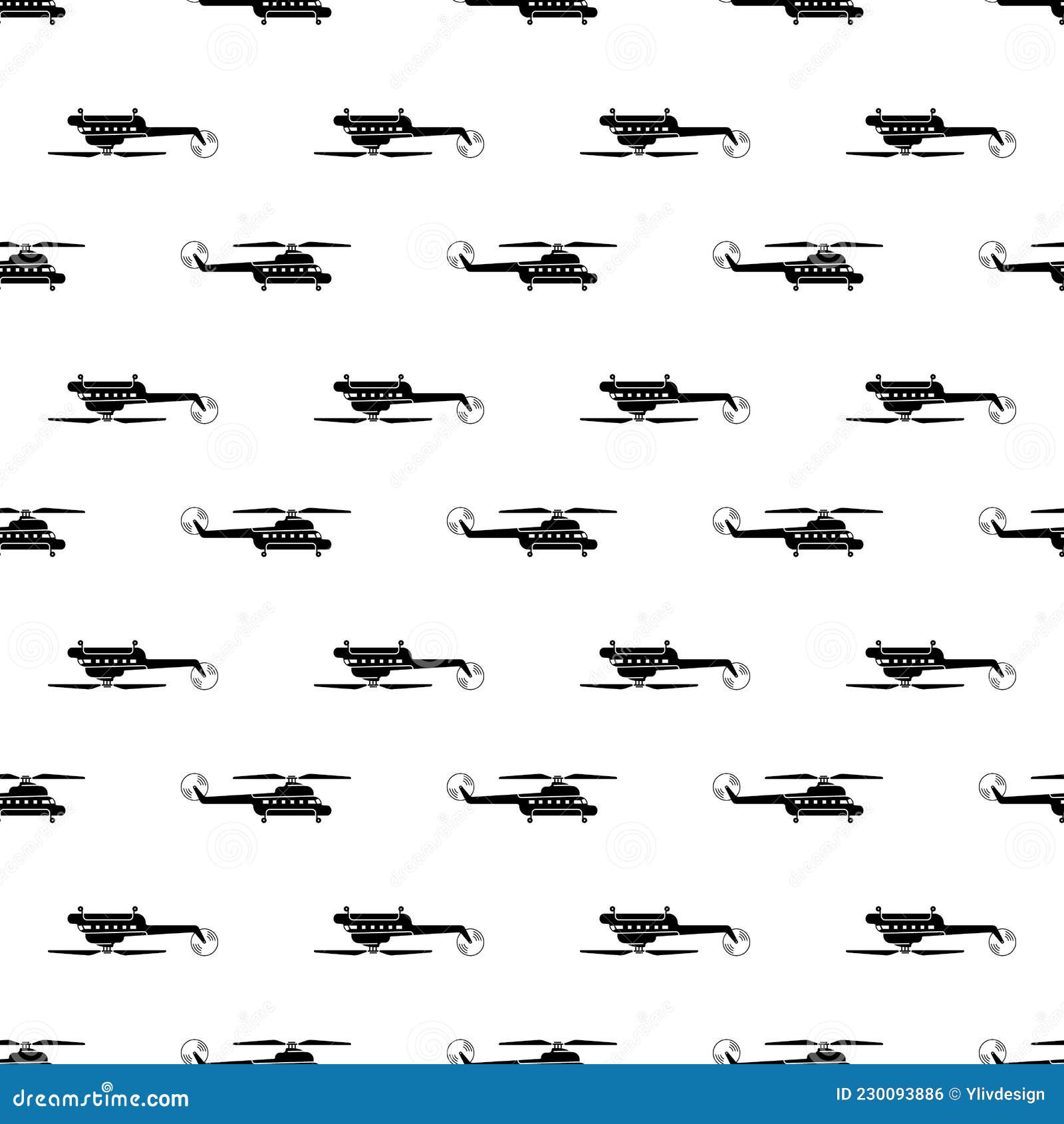 Cargo Helicopter Pattern Seamless Vector Stock Vector - Illustration of ...