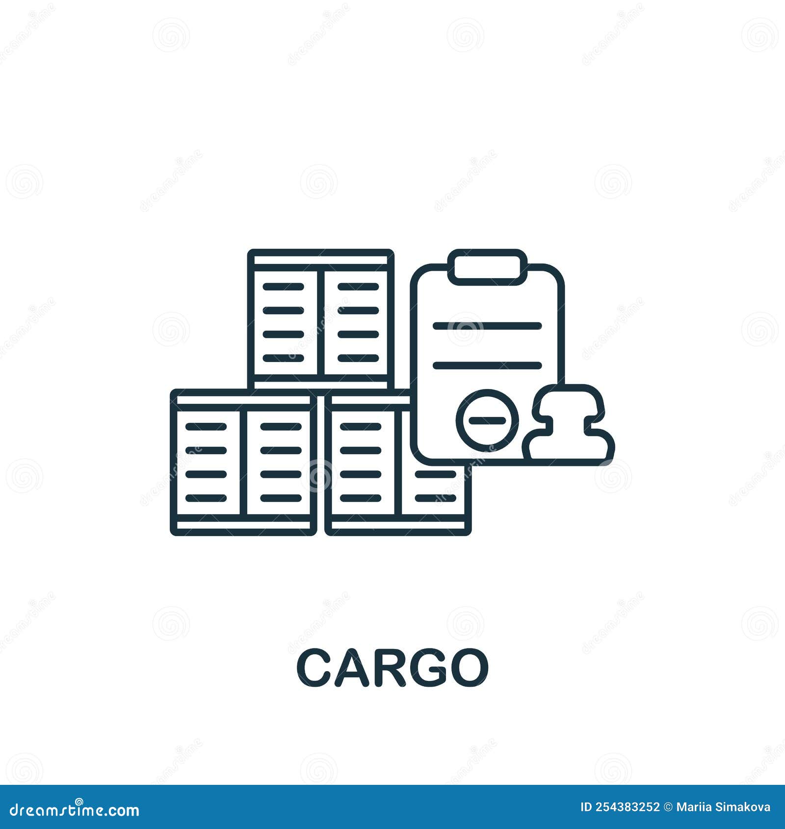 Cargo Icon. Line Simple Line Shipping Icon for Templates, Web Design ...