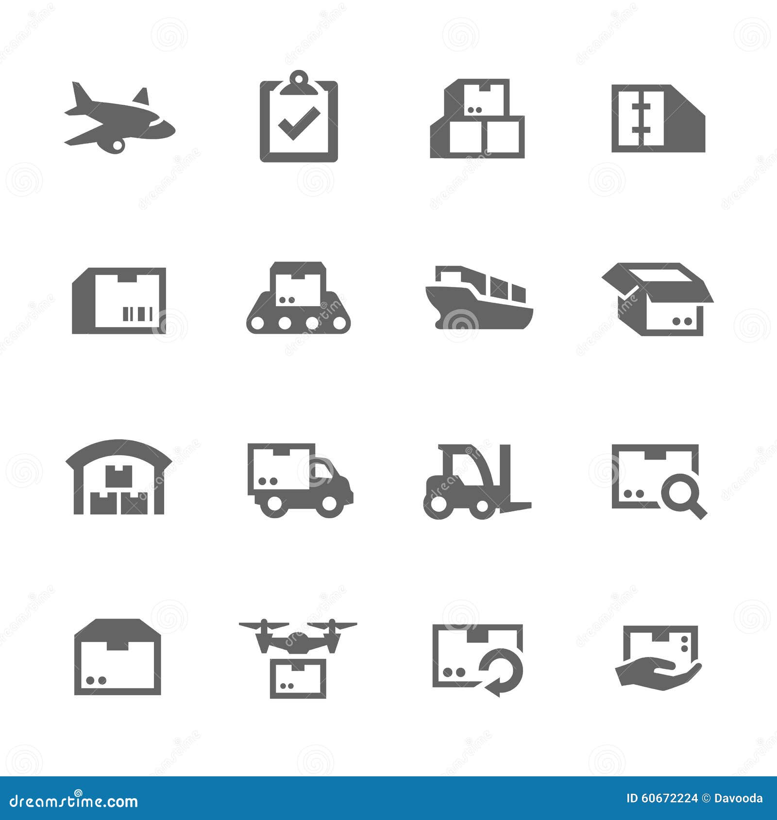 Cargo Icons stock illustration. Illustration of merchandise - 60672224
