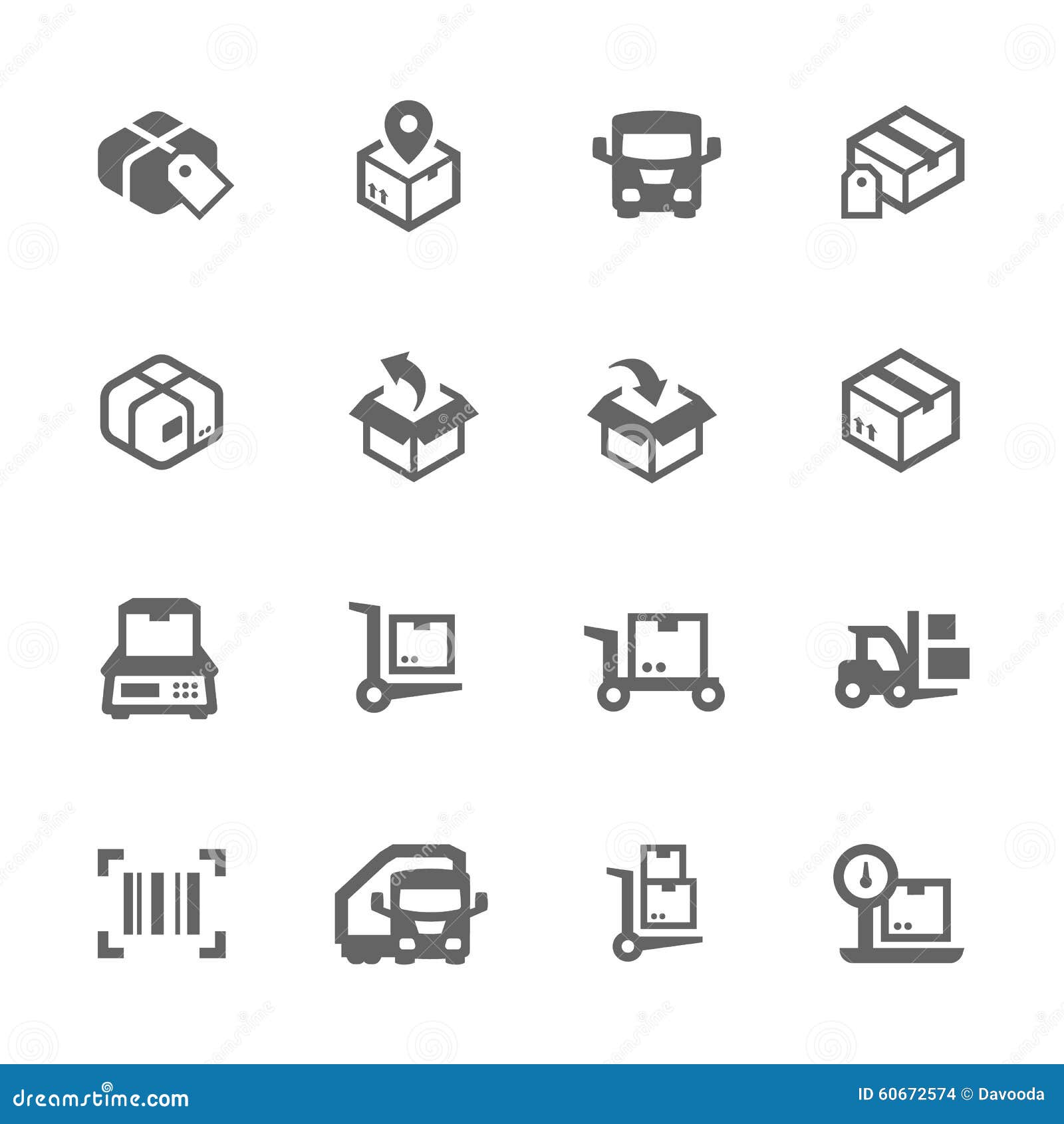 Cargo Icons stock illustration. Illustration of collection - 60672574