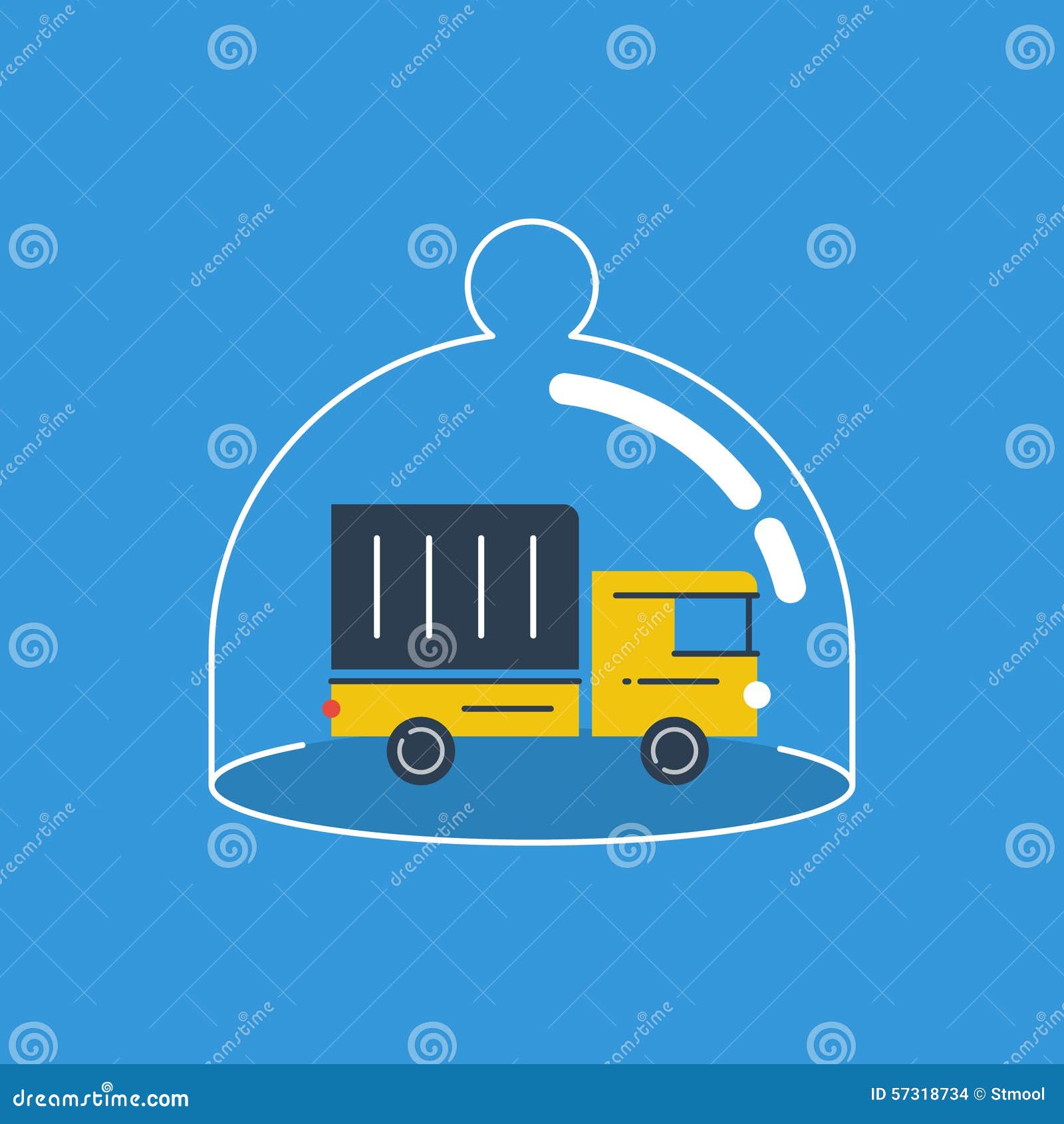 Cargo Insurance Concept. Safety Measures. Stock Illustration ...