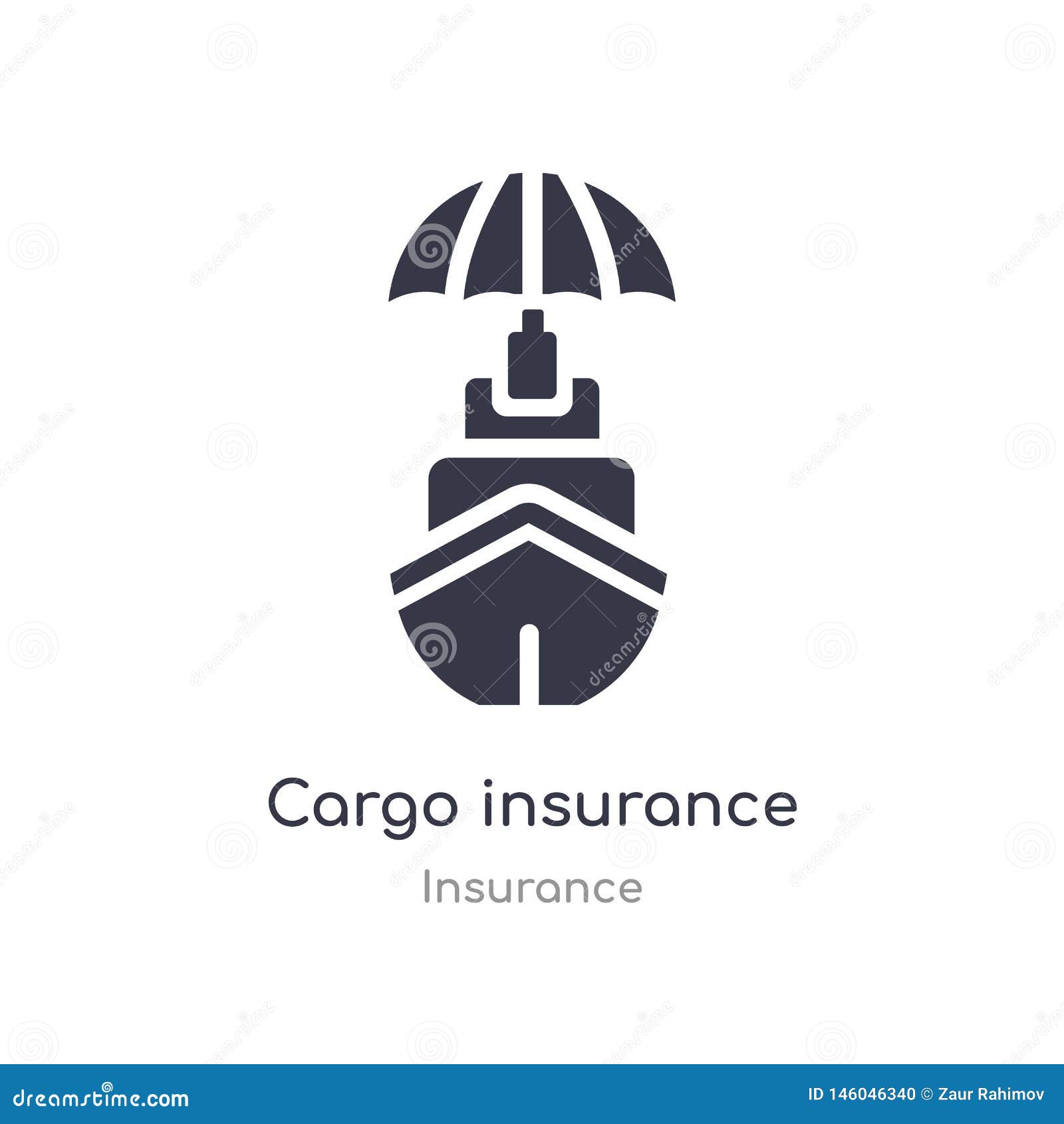 Cargo Insurance Icon. Isolated Cargo Insurance Icon Vector Illustration ...