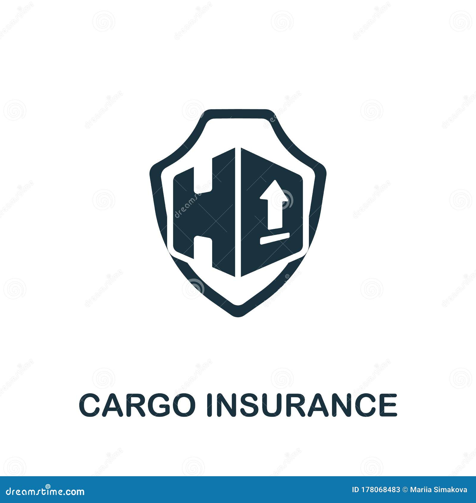 Cargo Insurance Icon. Simple Illustration from Cargo Collection Stock ...