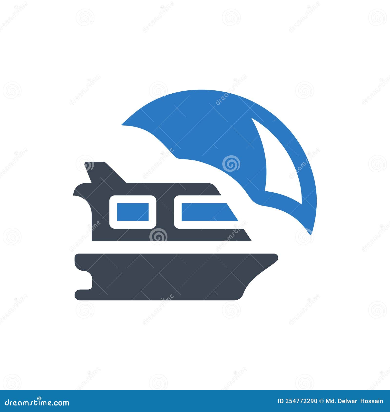 Cargo insurance icon stock vector. Illustration of insurance - 254772290