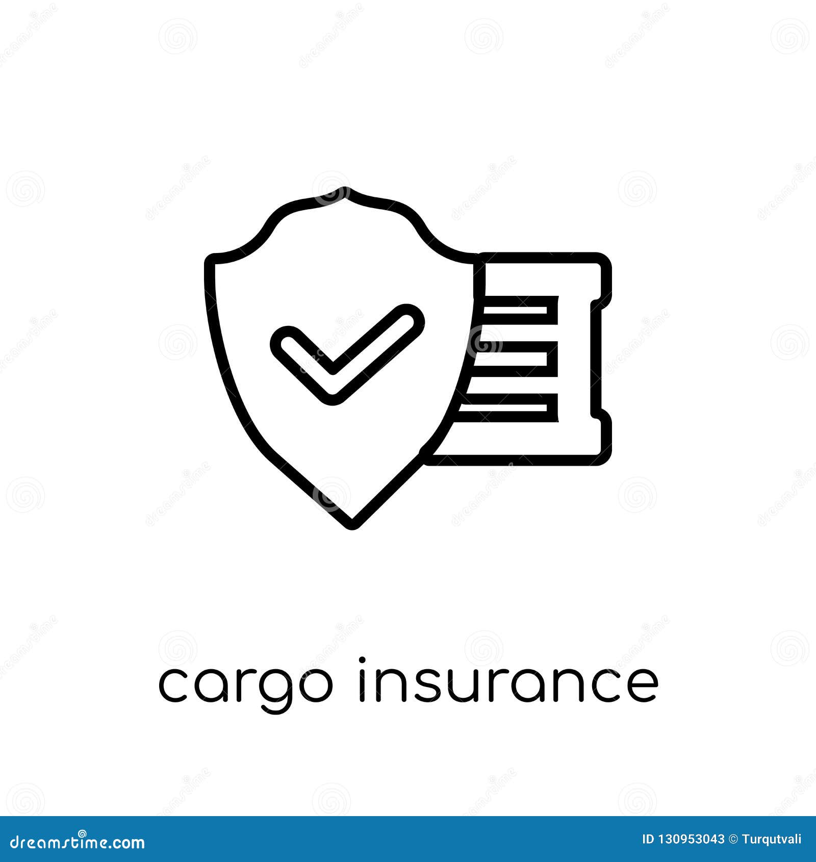 Cargo Insurance Icon. Trendy Modern Flat Linear Vector Cargo Ins Stock ...