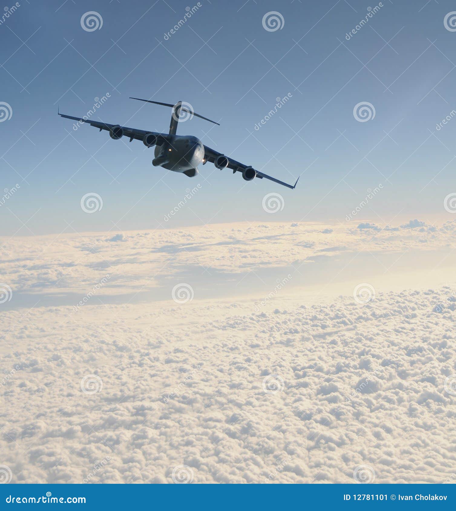 Cargo jet in flight stock image. Image of flight, airplane - 12781101