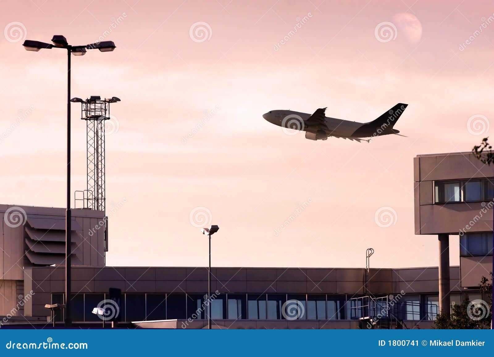 Cargo Jet Taking Off at Dusk. Stock Image - Image of arlanda, aviation ...