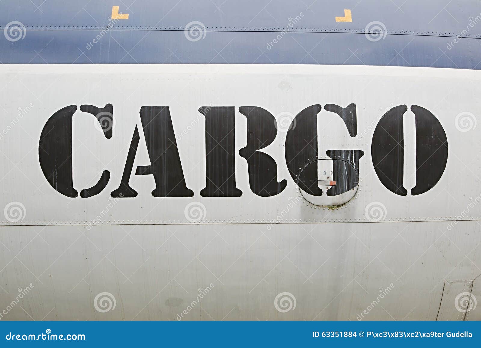 Cargo label on aircraft stock photo. Image of airline - 63351884