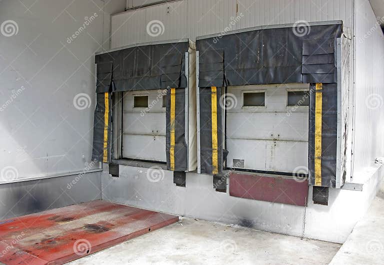 Cargo loading bay stock image. Image of closed, park - 13202703