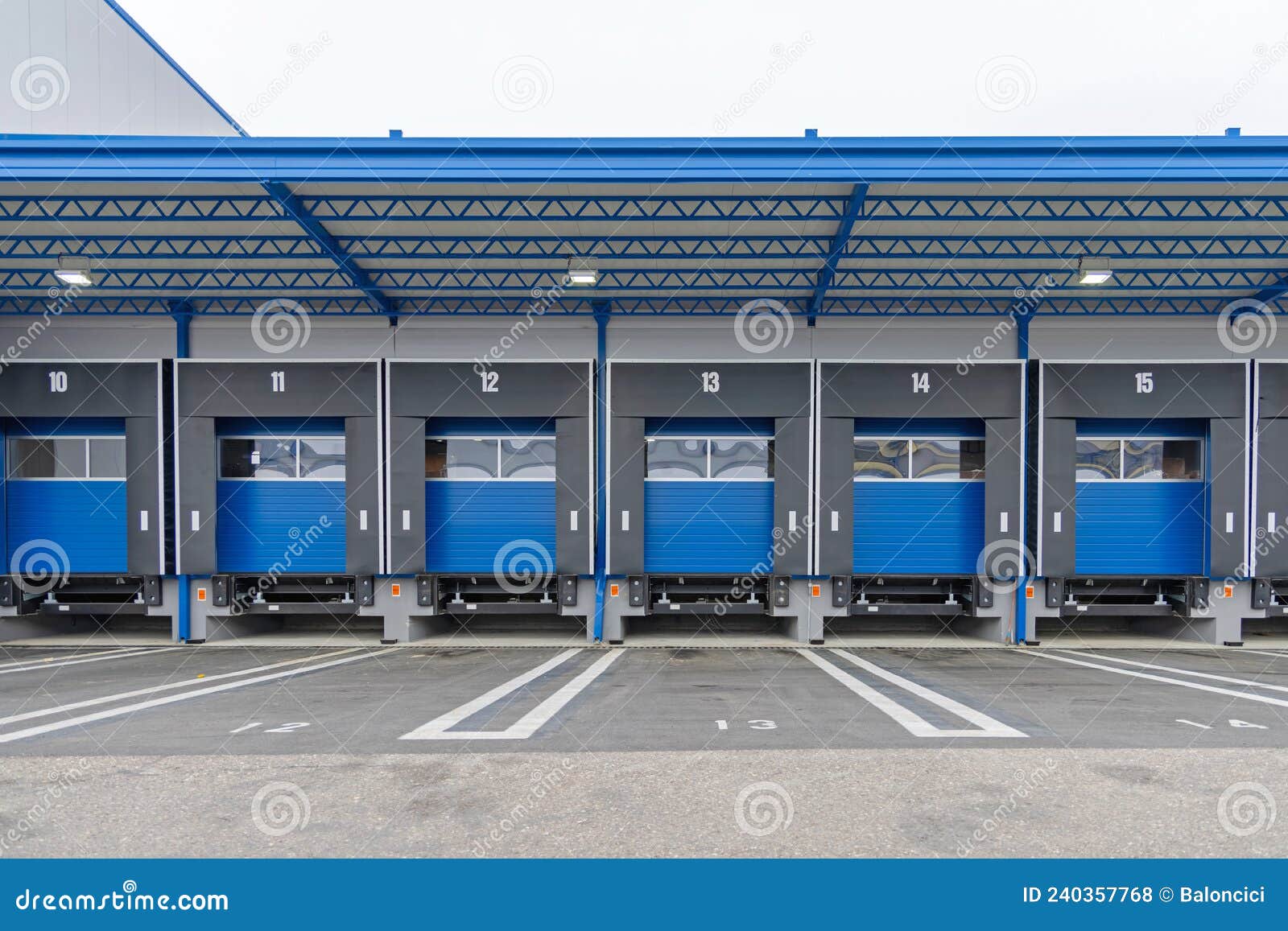 Cargo Loading Doors stock photo. Image of numbered, shipping - 240357768
