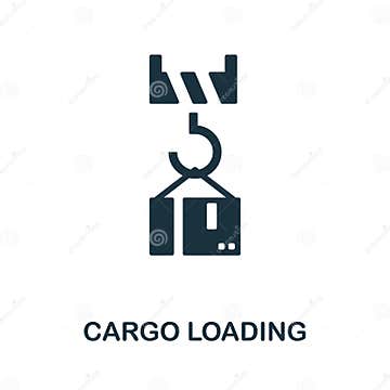 Cargo Loading Icon. Monochrome Simple Cargo Loading Icon for Templates ...