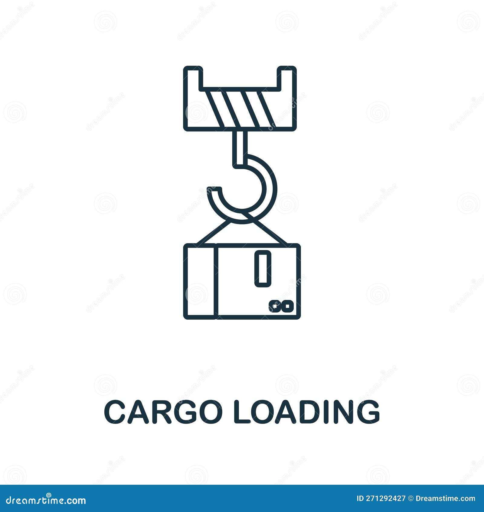 Cargo Loading Line Icon. Monochrome Simple Cargo Loading Outline Icon ...