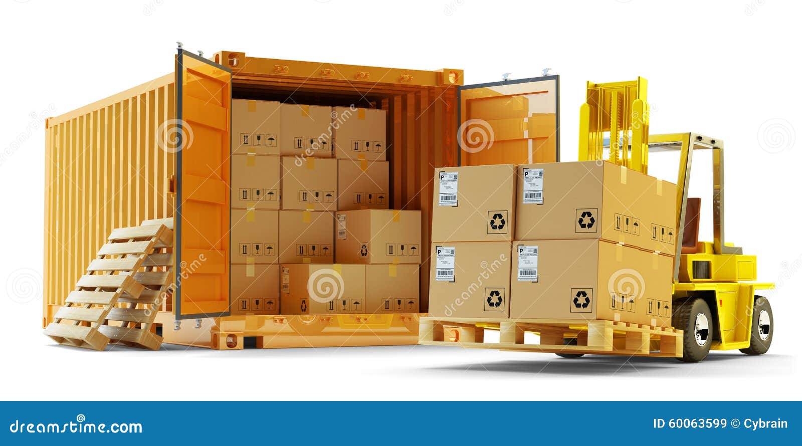 Cargo Loading Operation, Shipment, Delivery, Logistics and Freight ...