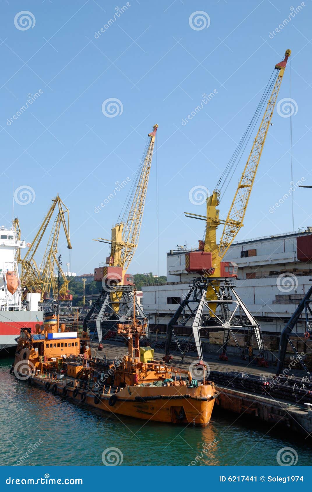 Cargo loading in port stock image. Image of portal, freight - 6217441