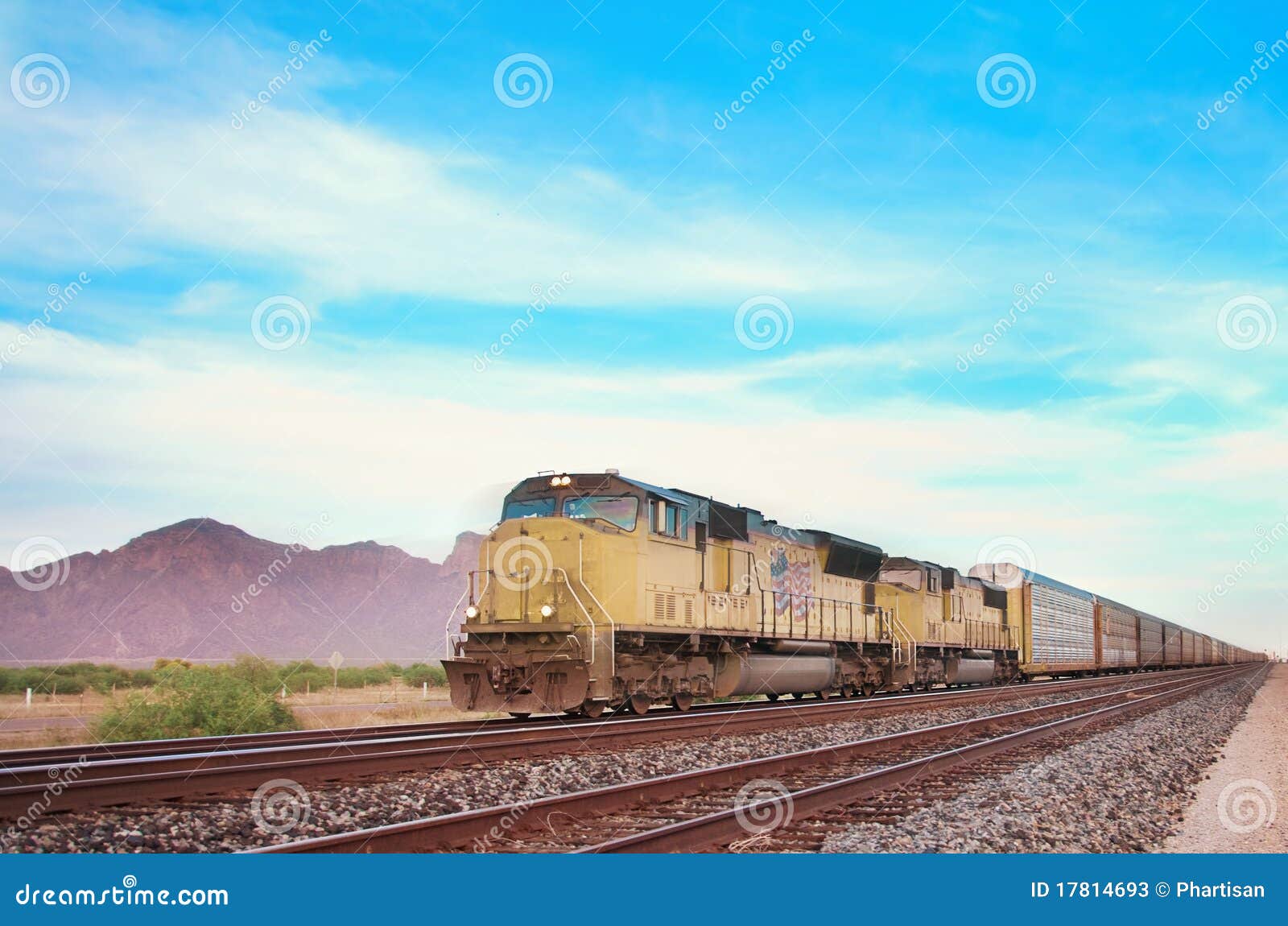 Cargo Locomotive Railroad Engine Stock Image - Image of cargo, west ...