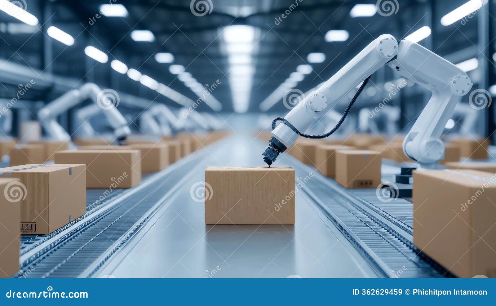 Cargo Management Warehouse Software. AI-powered Robotic Arms Sorting ...