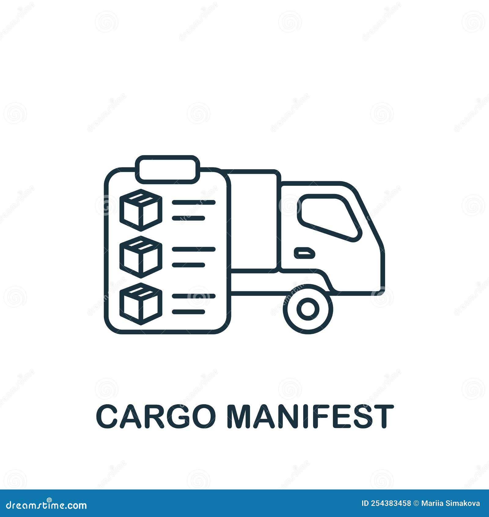 Cargo Manifest Icon. Line Simple Line Shipping Icon for Templates, Web ...