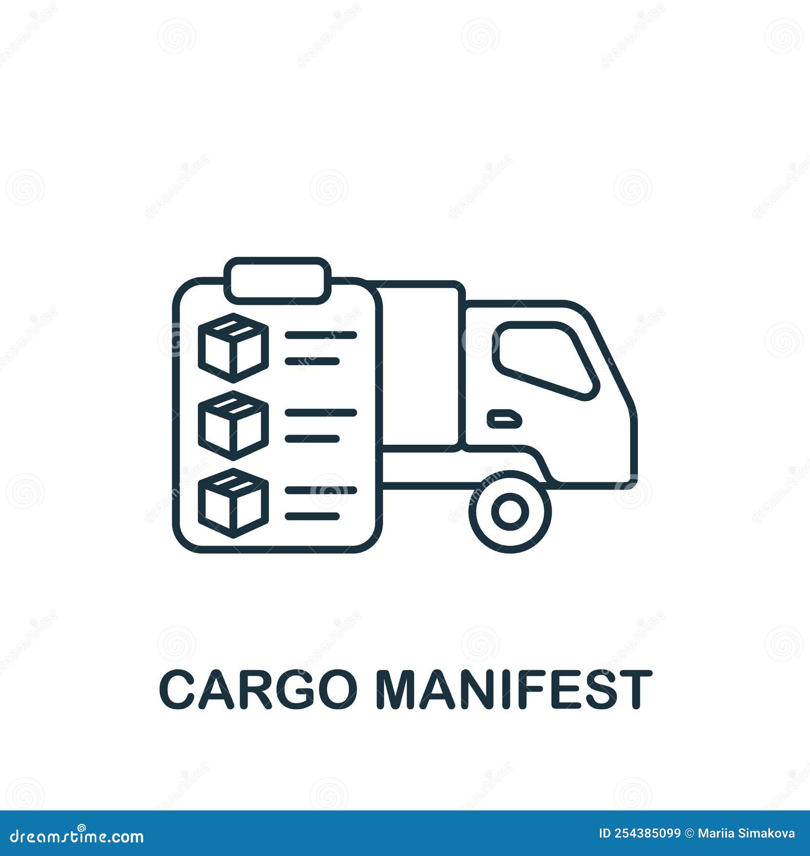 Cargo Manifest Icon. Line Simple Line Shipping Icon for Templates, Web ...