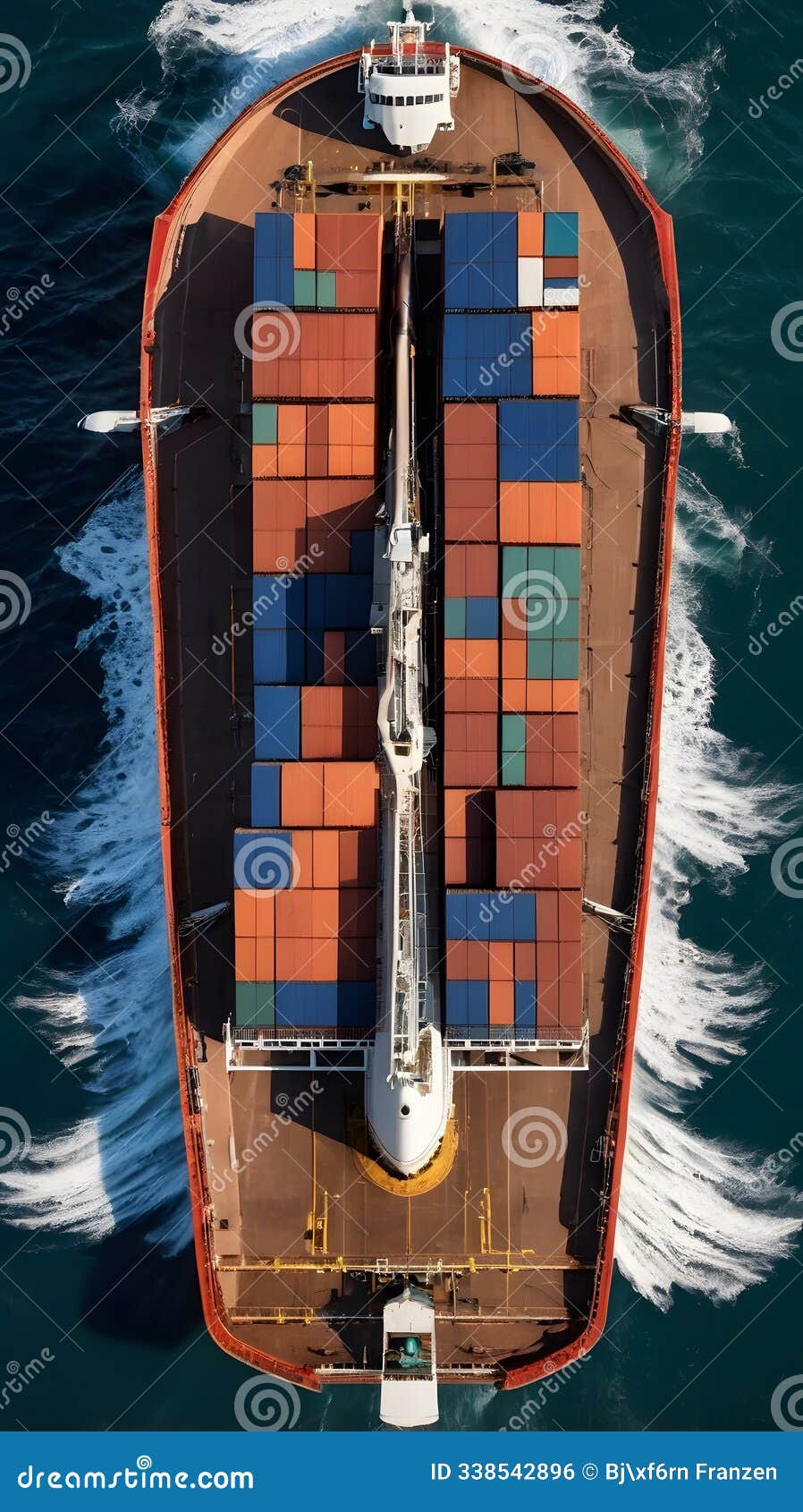Cargo Marine Container Transport Ship in the Ocean Stock Illustration ...
