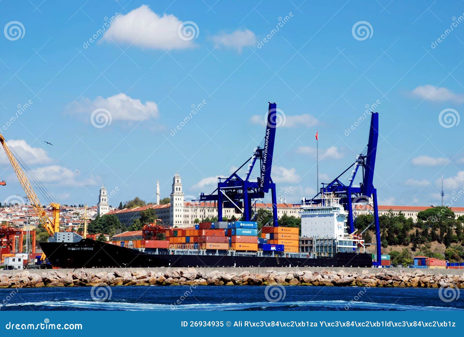 Cargo Operations on a Container Ship Editorial Image - Image of ...