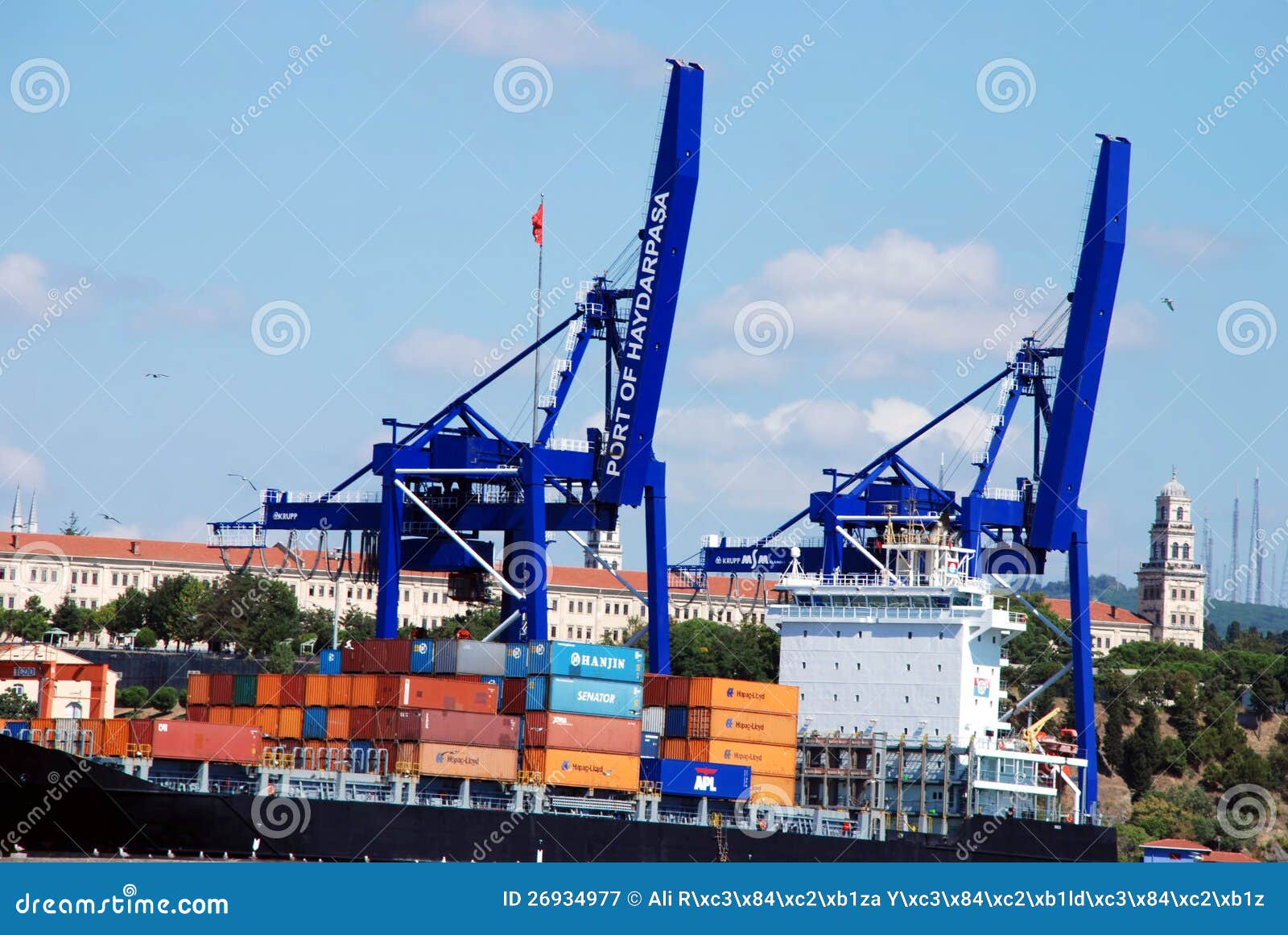 Cargo Operations on a Container Ship Editorial Photography - Image of ...