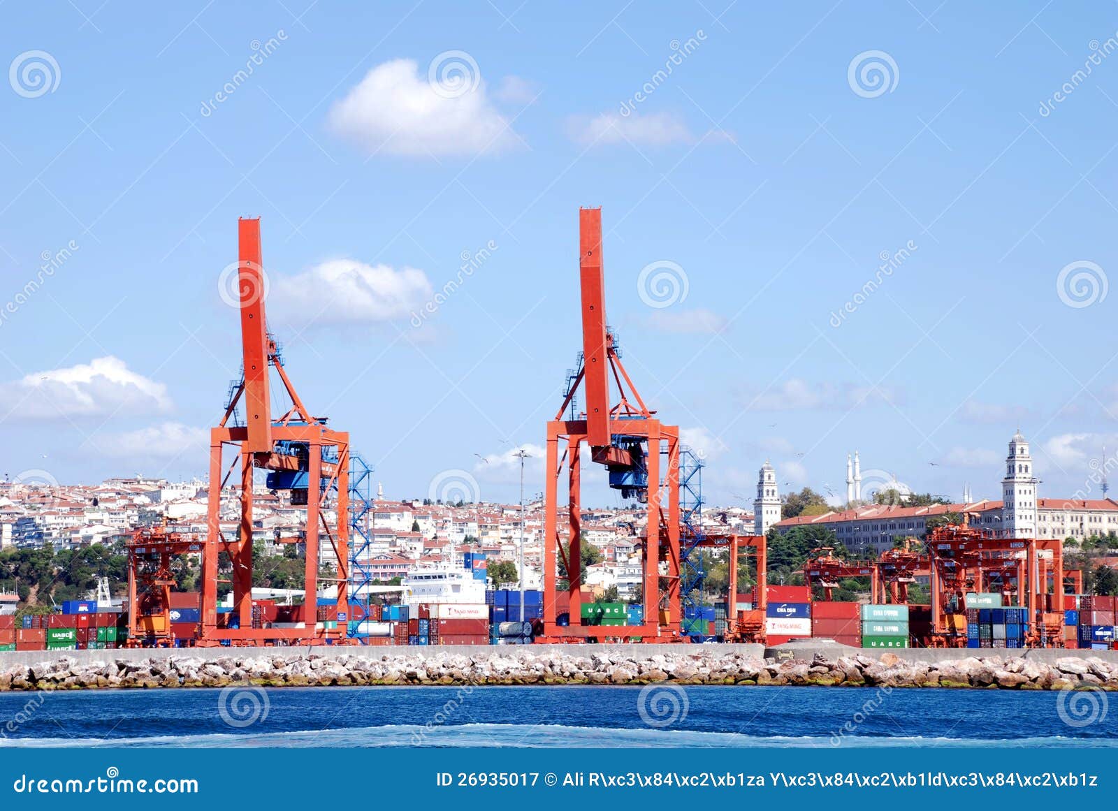 Cargo Operations on a Container Ship Editorial Photography - Image of ...
