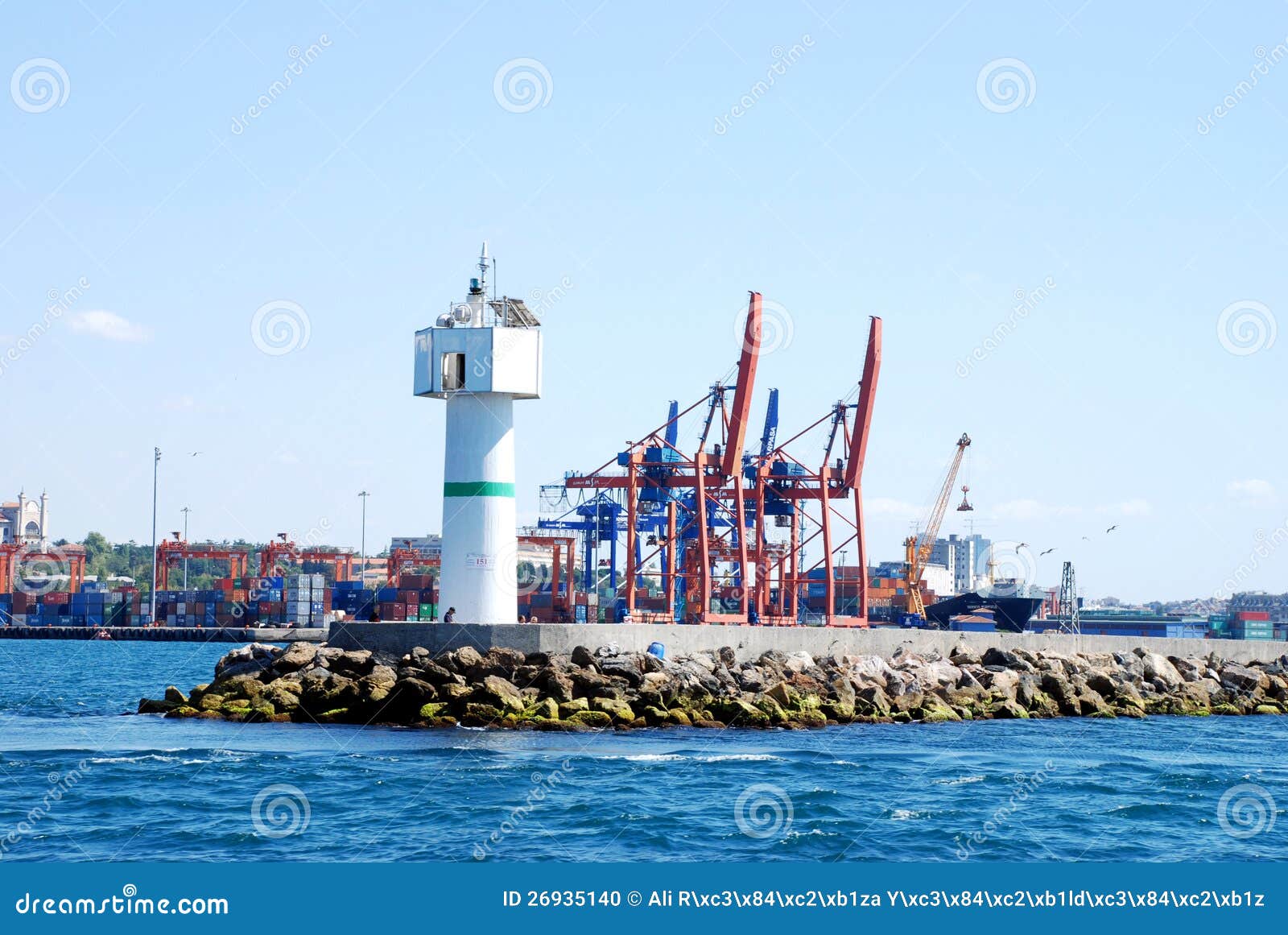 Cargo Operations on a Container Ship Stock Photo - Image of business ...