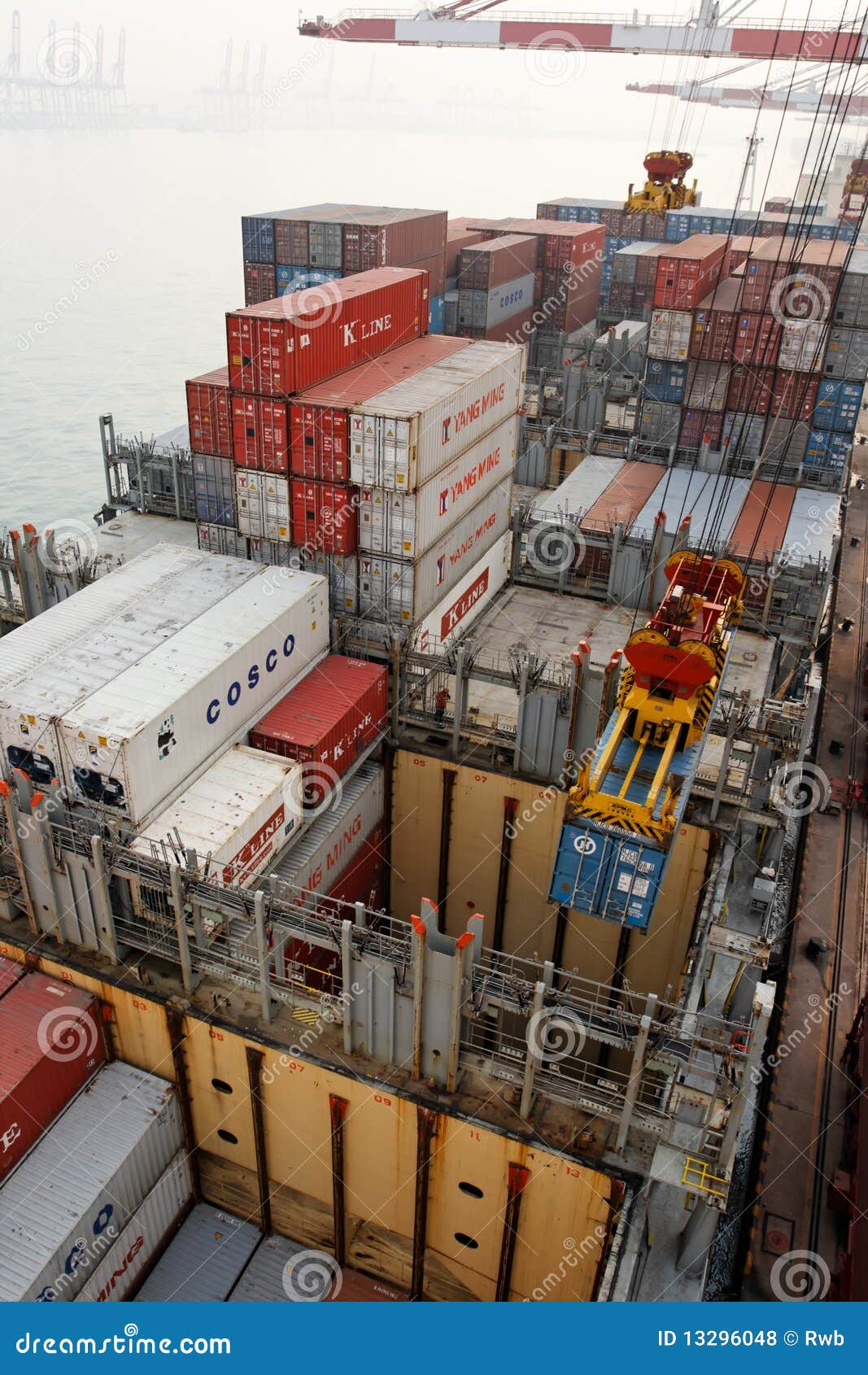 Cargo Operations on a Container Ship in China Editorial Stock Photo ...