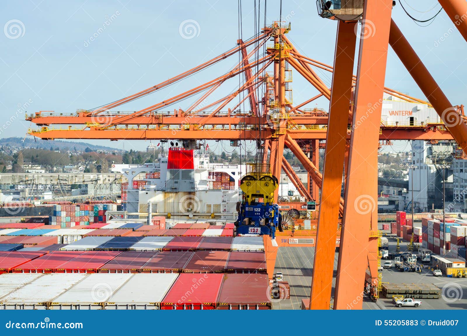 Cargo operations editorial stock photo. Image of handrail - 55205883