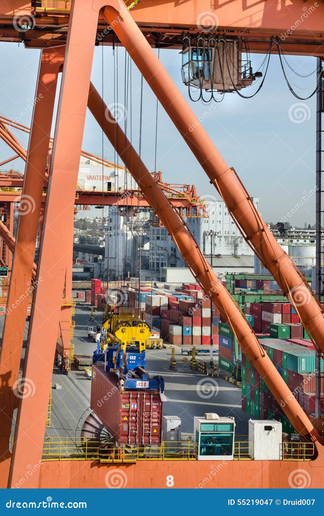 Cargo operations editorial photography. Image of container - 55219047